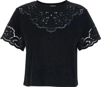 Twinset Femme, Tops, Noir, Taille: 38 FR Knit T-Shirt