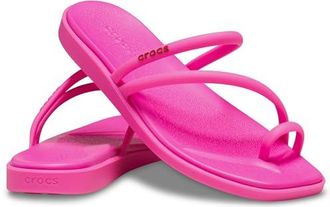 Crocs Femme Miami Toe Loop Sandal Sandale plate, Pink Crush, 38 EU