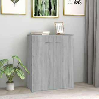 vidaXL Buffet Sonoma gris 60x30x75 cm Bois ding&eacute;nierie