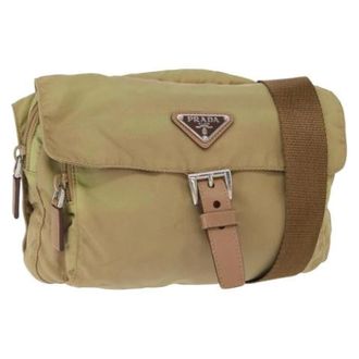 Prada Sac bandouli&egrave;re en nylon Pre-owned - Femme - Pre-owned - Beige - Taille: ONE Size