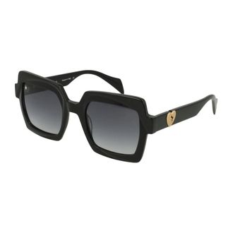 John Richmond Goldene Sonnenbrille mit Verlaufsgl&auml;sern - - Accessories - Herren - Schwarzk - ONE SIZE