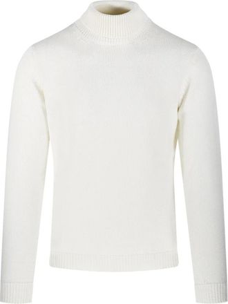 Roberto Collina Homme, Pulls, Blanc, Taille: XL Merino Wool Turtleneck