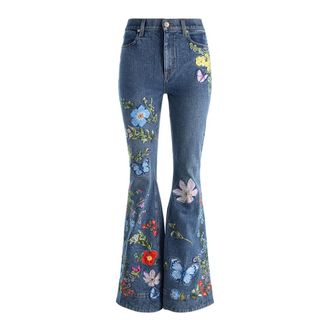 Alice & Olivia Femme, Jeans, Bleu, Taille: W28 Beautiful Embroidered Jean