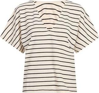 Vila Top col V &agrave; rayures