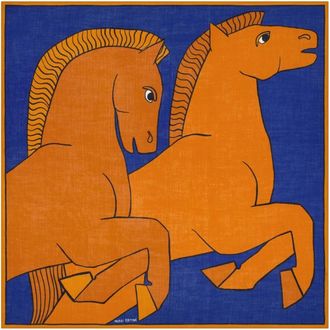 Inou&iuml; Editions Femme, Accessoires, Bleu, Taille: ONE Size Cavale 130 Carr&eacute;