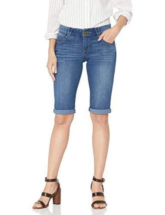 Democracy AB Solution 13 Bermuda Short Jeans, Bleu, 40 Femme
