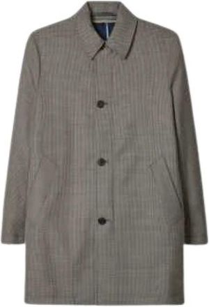 Paul Smith Homme, Manteaux, Multicolore, Taille: XL Manteau Micro Gingham avec Gilet Amovible