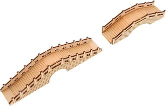 BESPORTBLE Housoutil 2 St&uuml;ck Miniatur Holzbr&uuml;cken Dekorative Antike Bogenbr&uuml;cken Selbstgemacht Mikrolandschaft Bonsai Dekoration Mikro Szenen Br&uuml;ckendekor f&uuml;r Sa