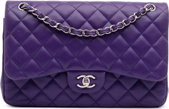 Chanel Hobo Bags - Jumbo Classic Lambskin Double Flap - Gr. unisize - in Orange - für Damen