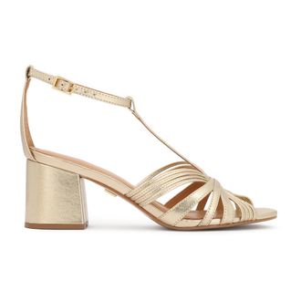 Kazar T-Steg-Sandalen mit breitem Absatz - - Shoes - Damen - Gelb - 37 EU