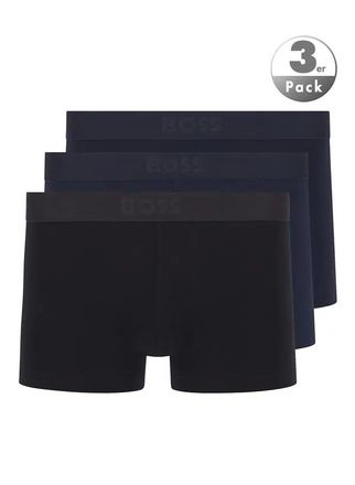 HUGO BOSS Herren Trunks blau,schwarz Baumwolle & Mix unifarben
