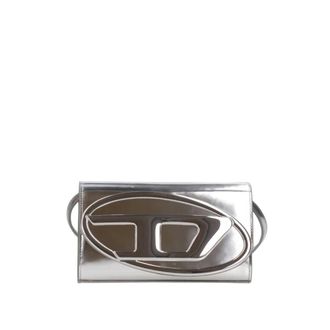 Diesel Spiegel Leder Geldb&ouml;rse mit Riemen - - Accessories - Damen - Grau - ONE SIZE