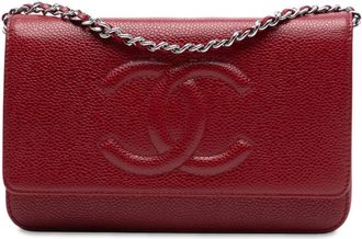 Chanel Hobo Bags - CC Caviar Wallet On Chain - Gr. unisize - in Rot - für Damen