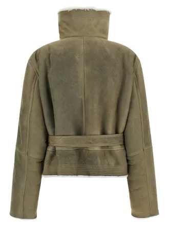 Rick Owens Cropped Flight Jacket - Khaki