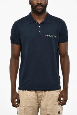 Dsquared2 Piquet Cotton 3 Buttons Polo Shirt with Print size M