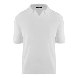 Bomboogie Homme, Pulls, Blanc, Taille: M Pull en coton &agrave; col ch&acirc;le