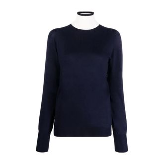 Jil Sander Schwarzer Eleganter Wollpullover - - Knitwear - Damen - Schwarzk - S
