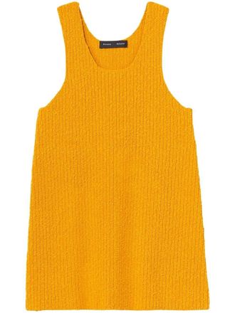 Proenza Schouler haut &agrave; design sans manches - Jaune