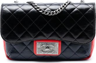 Chanel Hobo Bags - Medium Tricolor Quilted Glazed Calfskin CC Plate F - Gr. unisize - in Schwarz - f&uuml;r Damen