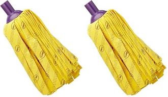 Mery | Streifen-Mopp | Superresistente Streifen | Mehrzweck-Reinigung | R&uuml;ckstandsfrei | Viskose | Gelb | 23 cm | Hohe Saugf&auml;higkeit & Strapazierf&auml;higkeit 