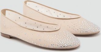 Mango Ballerines strass nude - Femme - 35 - MANGO