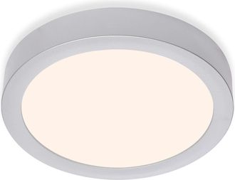Briloner Briloner Leuchten - LED Aufbauleuchte, Deckenlampe, Deckenleuchte 16,5 Watt, 1.600 Lumen, 3.000 Kelvin, Rund, Chrom-Matt, 225x32mm (DxH)