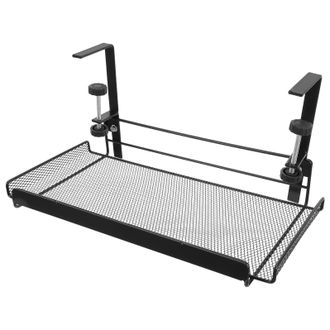 Cabilock HIAKDOFT Untertisch Metall Regal mit Klemme Gro&szlig;er Aufbewahrungskorb und Kabelmanagement f&uuml;r B&uuml;robedarf Verstellbarer Schreibtisch Organizer mit Draht