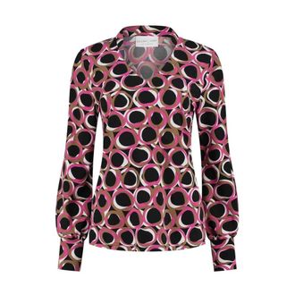 Hart by Helena Hart Goldie Printo Circa Fuchsia Bluse - - Blouses & Shirts - Damen - Schwarzk - XS