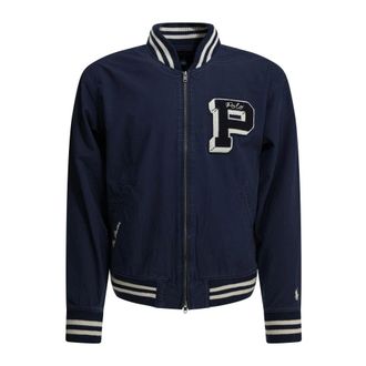 Polo Ralph Lauren Veste Bombe Varsity Letterman - Homme - Vestes - Bleu - Taille: XL