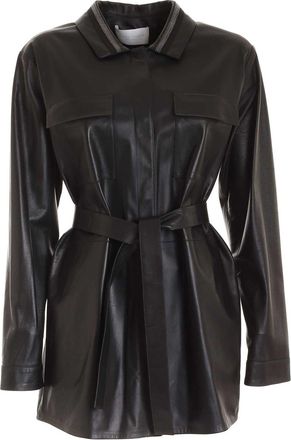 Fabiana Filippi Lederjacke - Schwarz