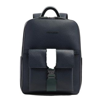 Piquadro Leder Reiserucksack - - Bags - Herren - Blau - ONE SIZE