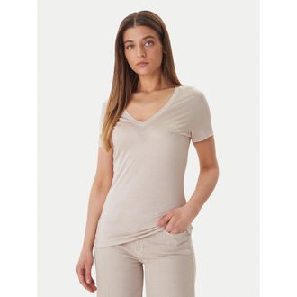 Guess T-Shirt W5GP31 KCSX2 Beige Classic Fit