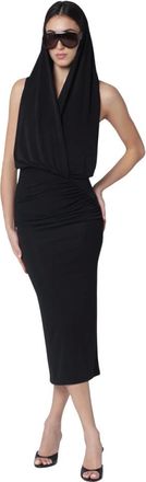 Andamane Femme, Robes, Noir, Taille: 36 FR Annie Hooded Midi Dress