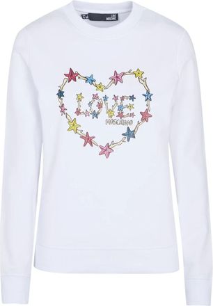 Love Moschino Damen, Sweatshirts & Hoodies, Wei&szlig;, 2XSGr&ouml;&szlig;e
