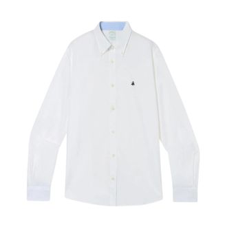 Brooks Brothers Chemise Oxford Coupe Ajust&eacute;e &agrave; Col Boutonn&eacute; - Homme - Chemises - Blanc - Taille: 3XL