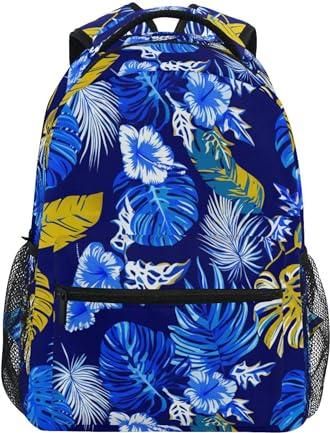 Generic Feuilles Bleues 23102003 Sac &Agrave; Dos Unisexe Cartable Scolaire Confort Sacs A Dos Pour Pc Sport Femme 29X40Cm