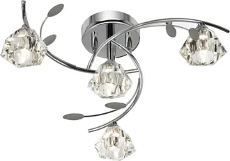 Searchlight Searchlight - Plafonnier sierra - 4L faible hauteur, chrome, verre transparent GU10 4x33W maxi