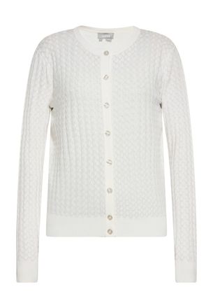 Usha Strickjacke Damen Wollwei&szlig;
