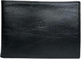 Loewe Portefeuille Anagram doccasion en cuir - Homme - Pre-owned - Noir - Taille: ONE Size