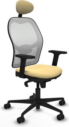 Piqueras y Crespo Call Center Jorquera Stuhl mit 2D-Armlehnen, h&ouml;henverstellbarer Lendenwirbelst&uuml;tze und festem Kopfteil, ausgestattet mit 5 Positionen und eingespritzt