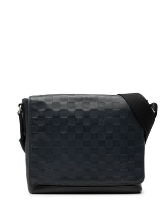 Louis Vuitton sac &agrave; bandouli&egrave;re District MM en toile Damier Infini (2019) - Bleu