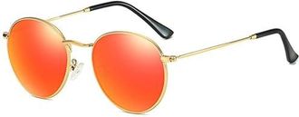 Generic Lunettes de soleil rondes polaris&eacute;es for hommes et femmes, lunettes de soleil de f&ecirc;te de(Orange)