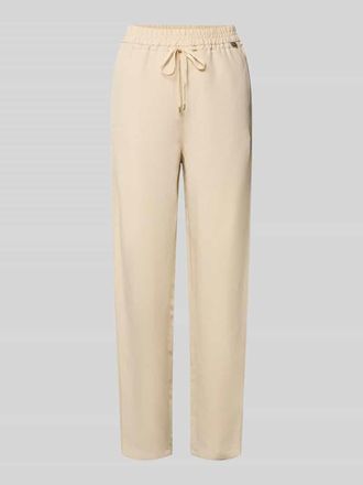 Marc Cain Tapered Fit Stoffhose aus Viskose-Leinen-Mix