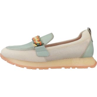 Hispanitas Femme, Chaussures, Vert, Taille: 37 EU Mocassins en cuir &agrave; c&ocirc;t&eacute;s tress&eacute;s