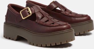 Timberland Stone Street Schnallenschuh mit Plateausohle für Damen in Dunkelrot, Damen, Rot, Größe