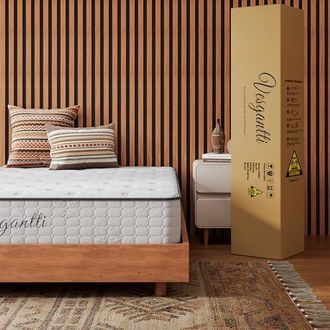 Vesgantti Matelas Nova R&ecirc;ve 150x200cm, &Eacute;paisseur 24cm, Ressorts Ensach&eacute;s et Mousse M&eacute;moire de Forme, Tight Top, Matelas Roul&eacute; et Compress&eacute;, Oeko-TEX