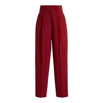 R&oacute;he Daria Hose mit schmal zulaufendem Bein und einer Falte - - Trousers - Damen - Rot - XS