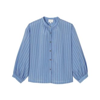 A.P.C. A.p.c., Femme, Blouses et Chemises, Bleu, Taille: 38 FR Bela Blouse