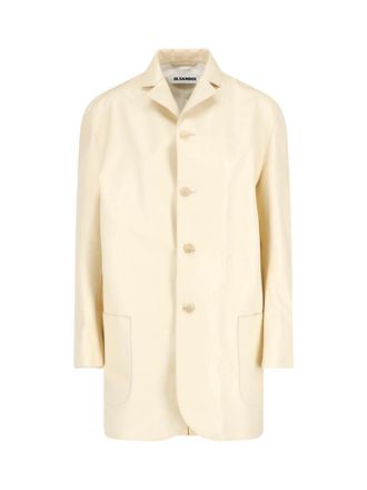 Jil Sander Knopfjacke Aus Kalbsleder