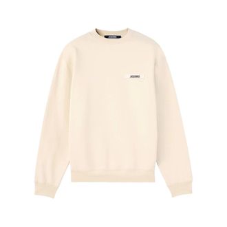 Jacquemus Homme, Sweatshirts et sweats &agrave; capuche, Beige, Taille: XL Le SweaT-shirt Gros Grain